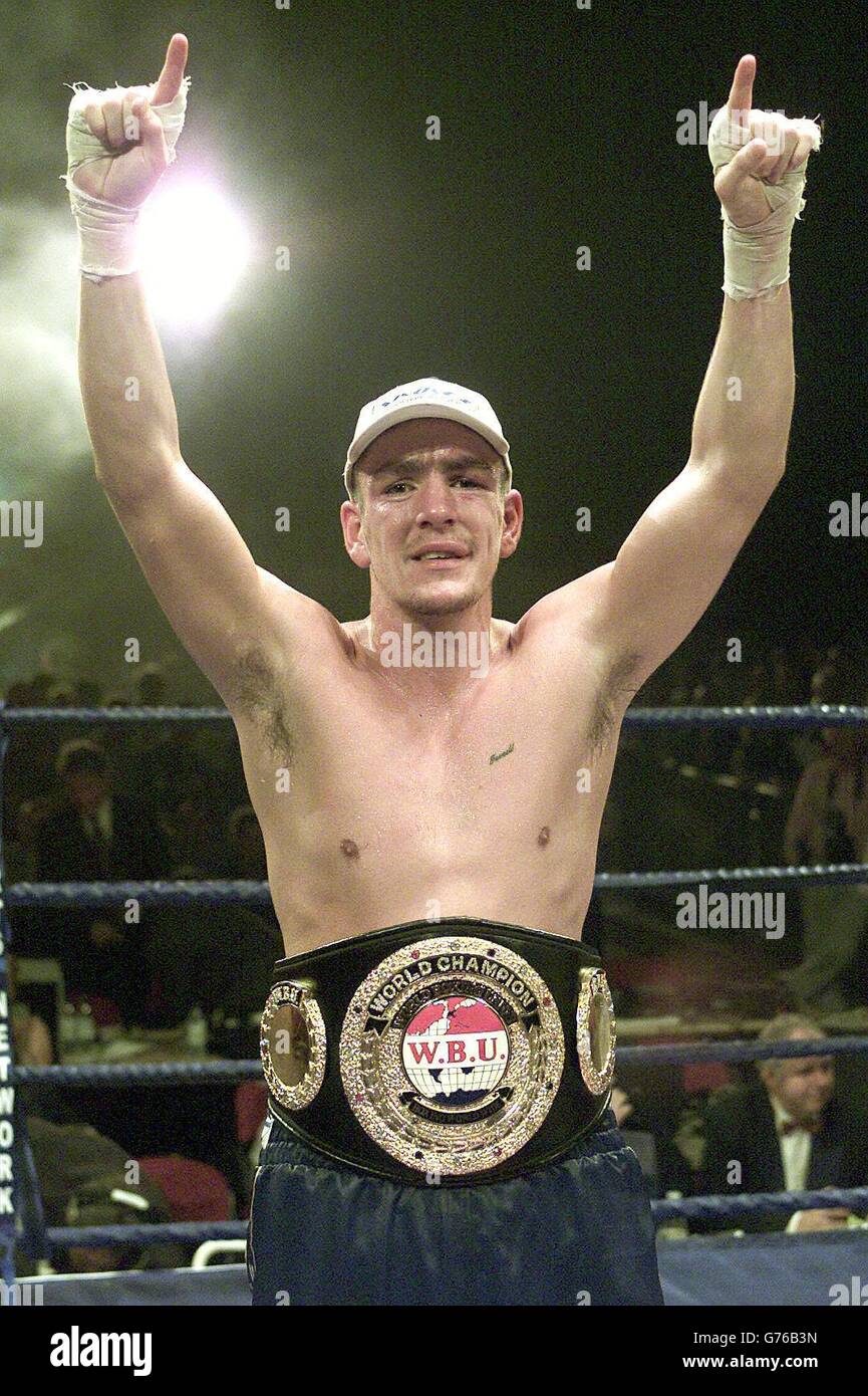 New WBU Champion Anthony Farnell celebrates with the belt after beating ...