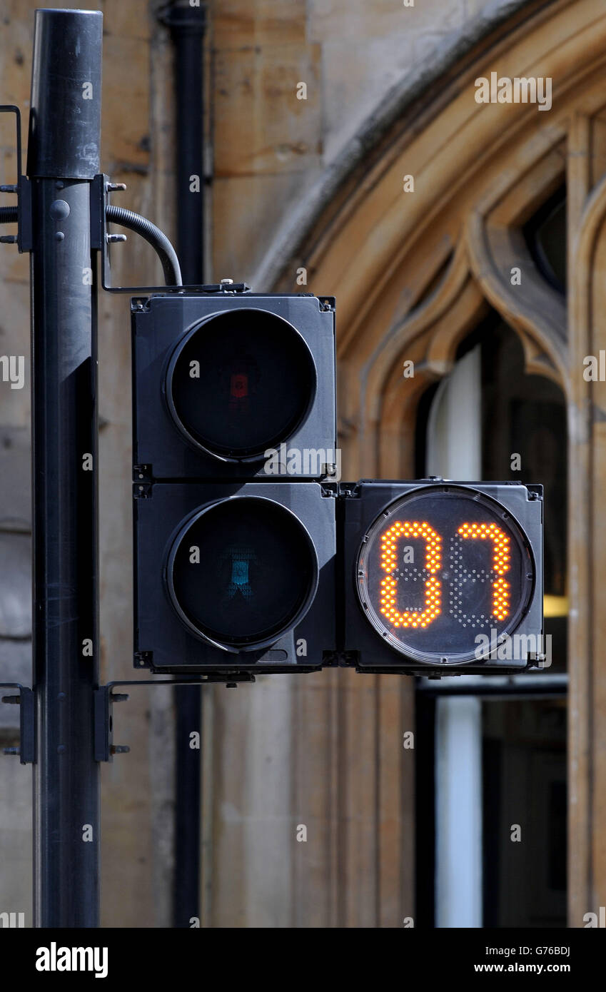 Pedestrian countdown crossings - stock Stock Photo - Alamy