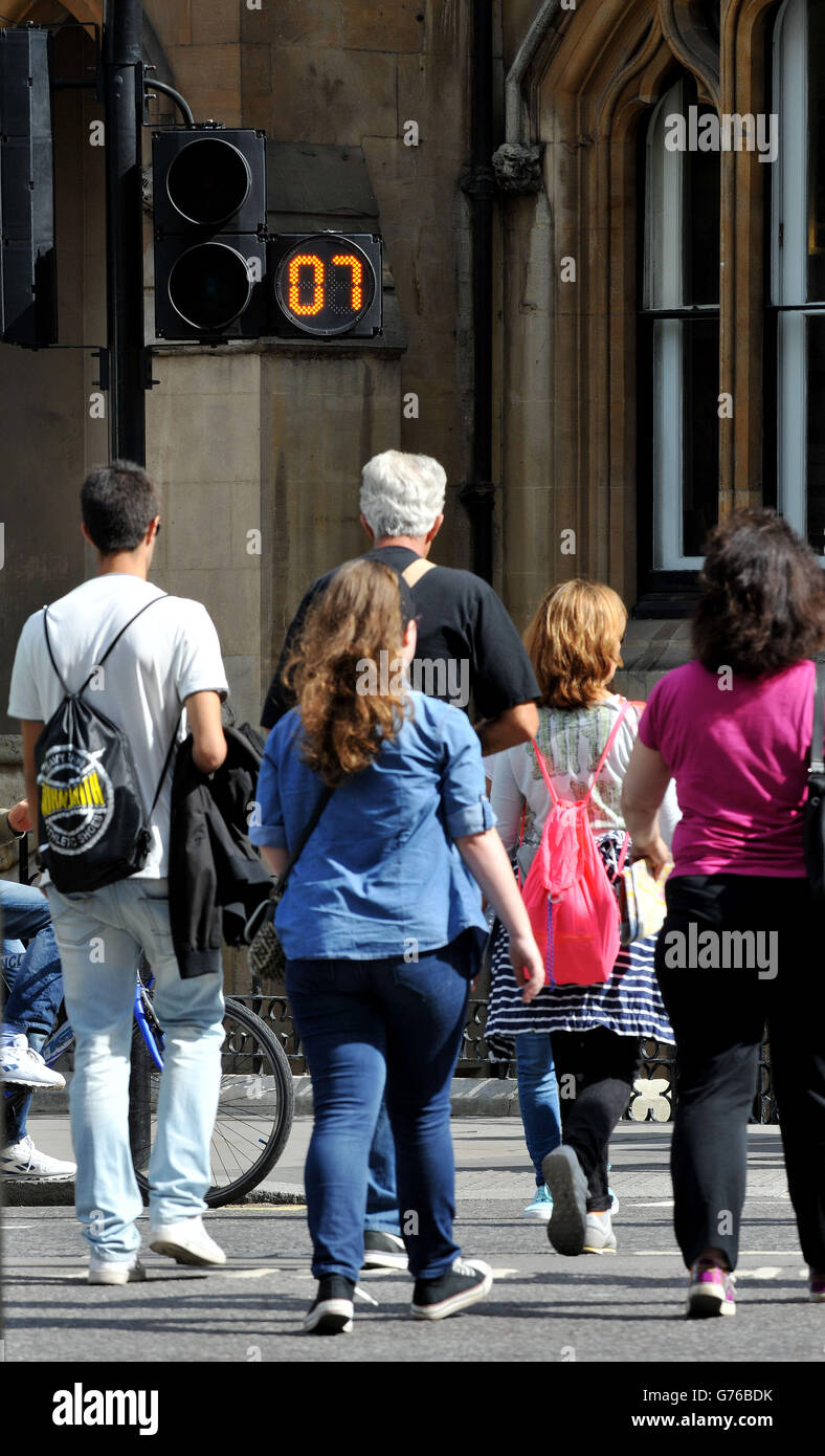 Pedestrian countdown crossings - stock Stock Photo - Alamy