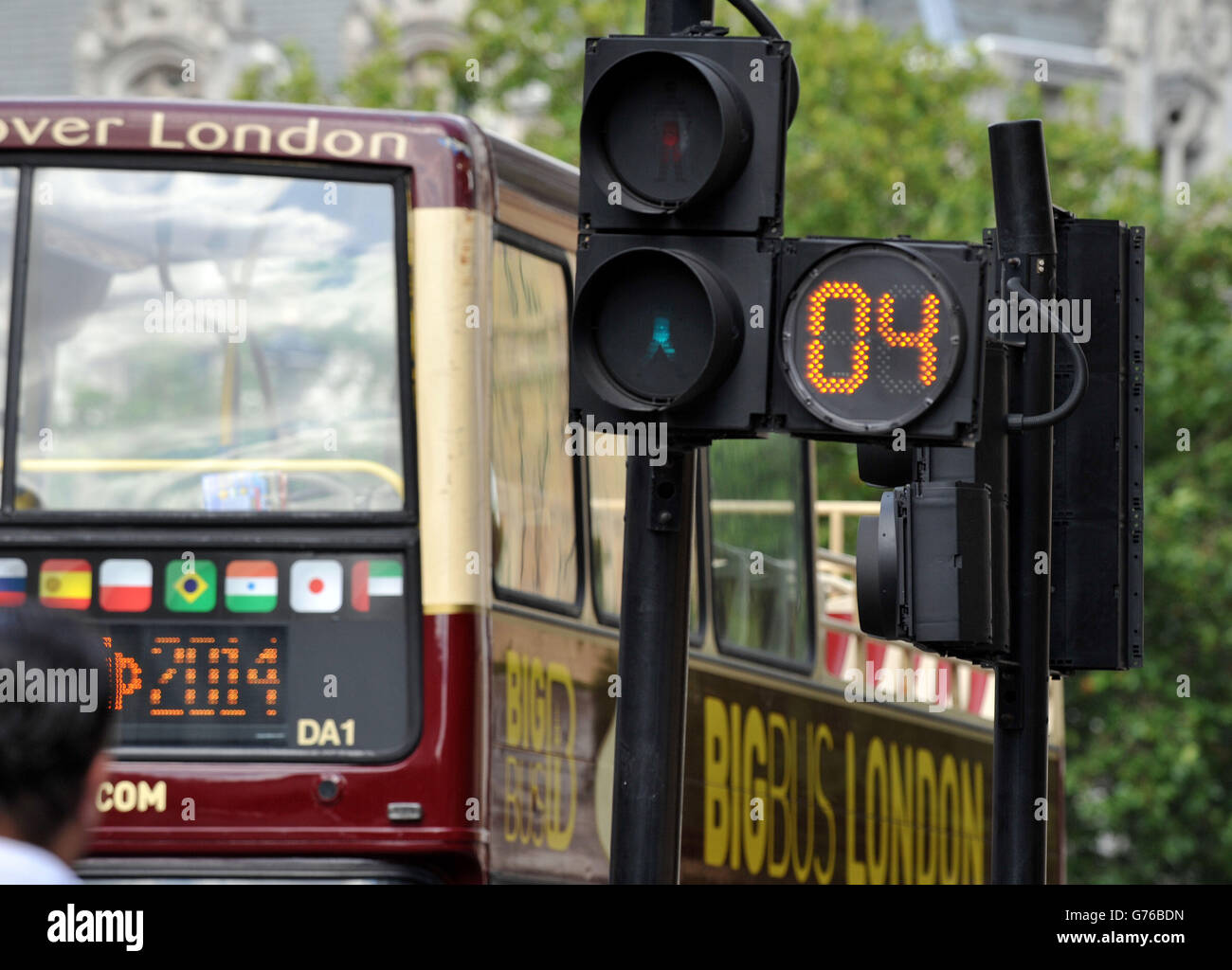 A view of a pedestrian countdown crossing in central London, as more ...