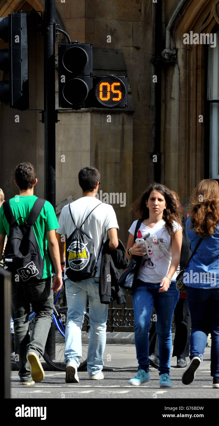 A view of a pedestrian countdown crossing in central London, as more ...