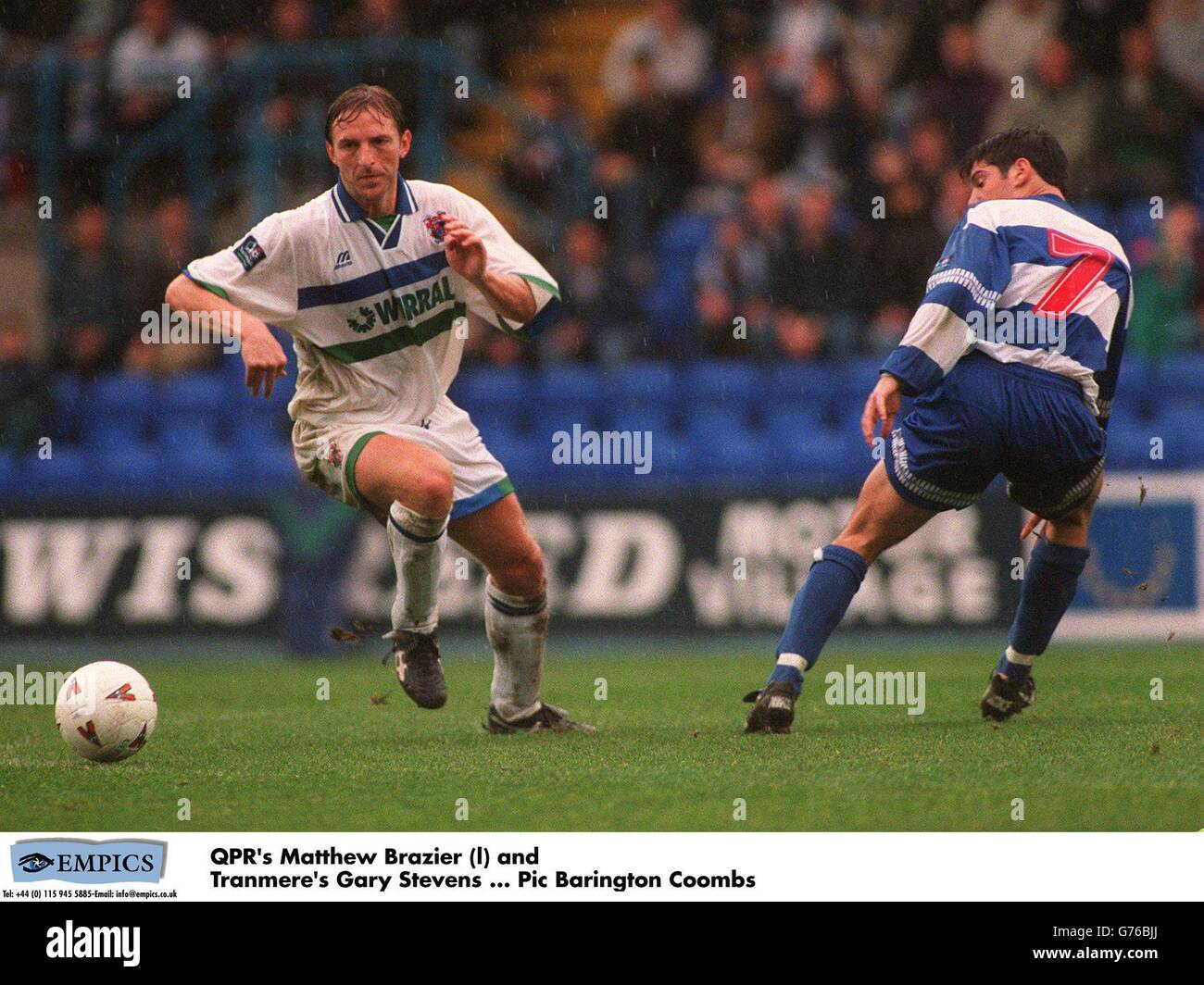 Qprs matthew brazier l and tranmeres gary stevens hi-res stock ...