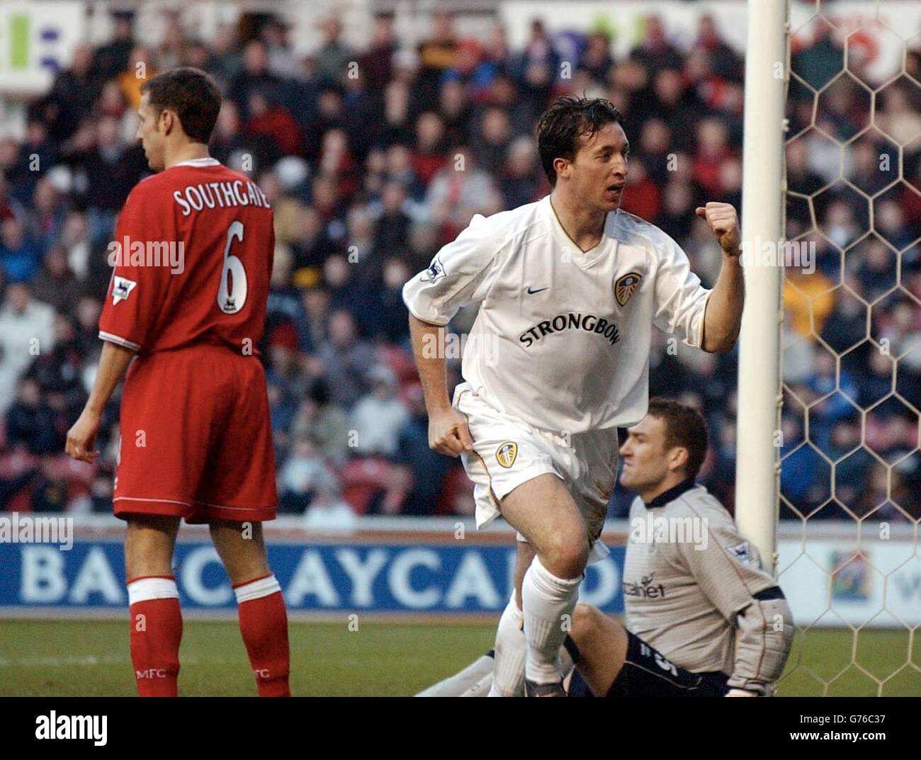 Leeds United's Robbie Fowler celebrates after making it 2-1 for Leeds ...