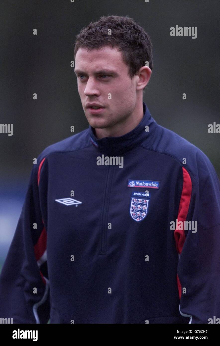 England new boy Wayne Bridge takes part in training at Bisham Abbey ...