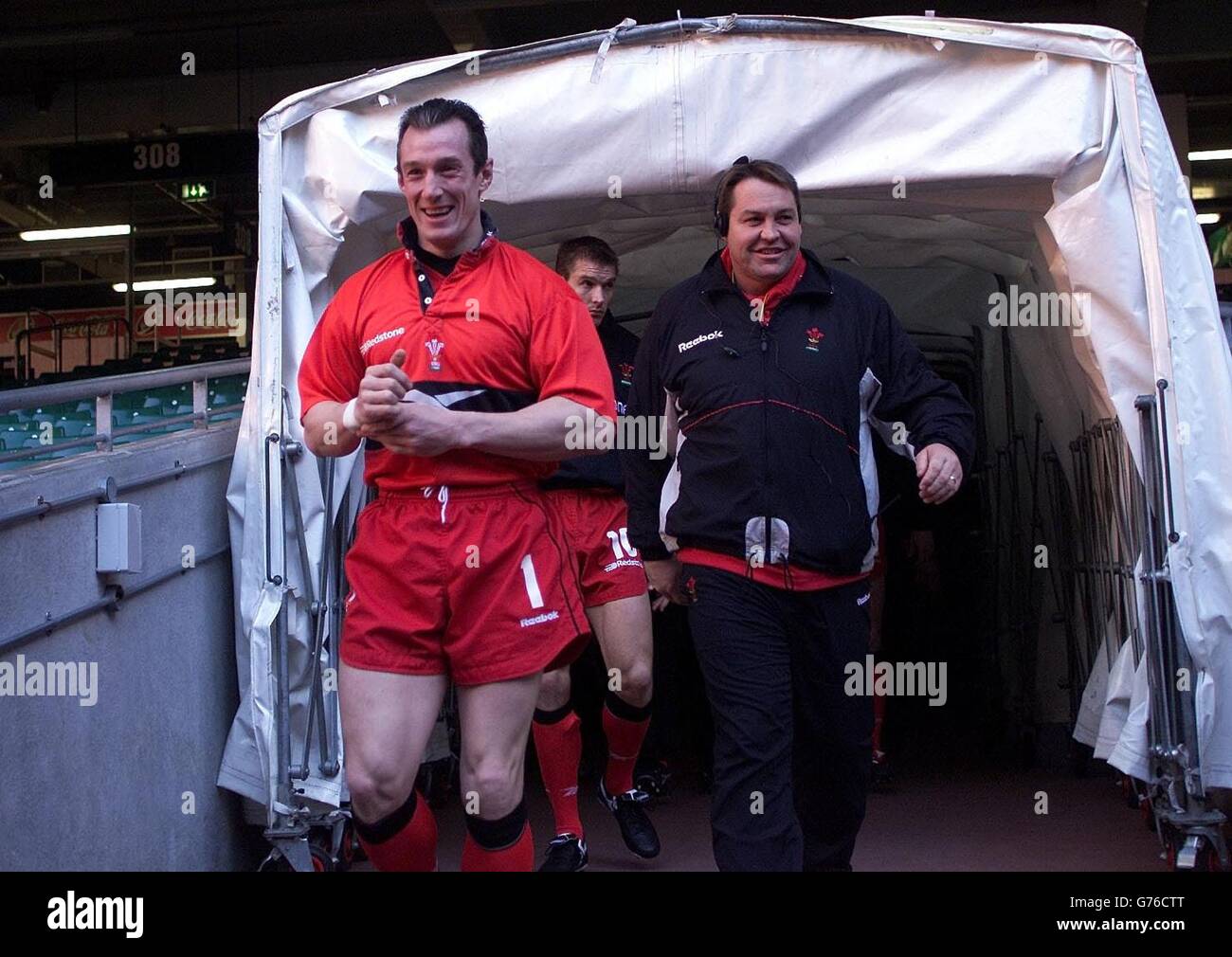 Temporary Wales Coach, Steve Hansen (right), shares a joke with Rob ...