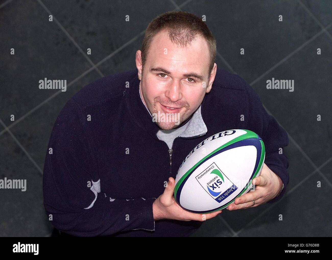 Wales rugby captain Scott Quinnell at Sophia Gardens in Cardiff ...