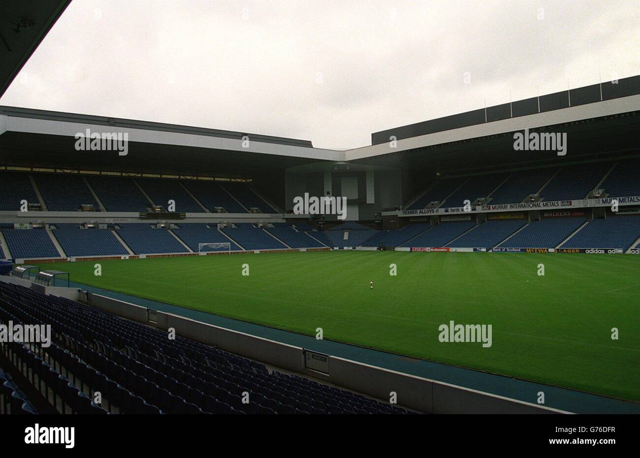 Soccer - Football Stadiums. Ibrox Stadium home of Glasgow Rangers Stock ...