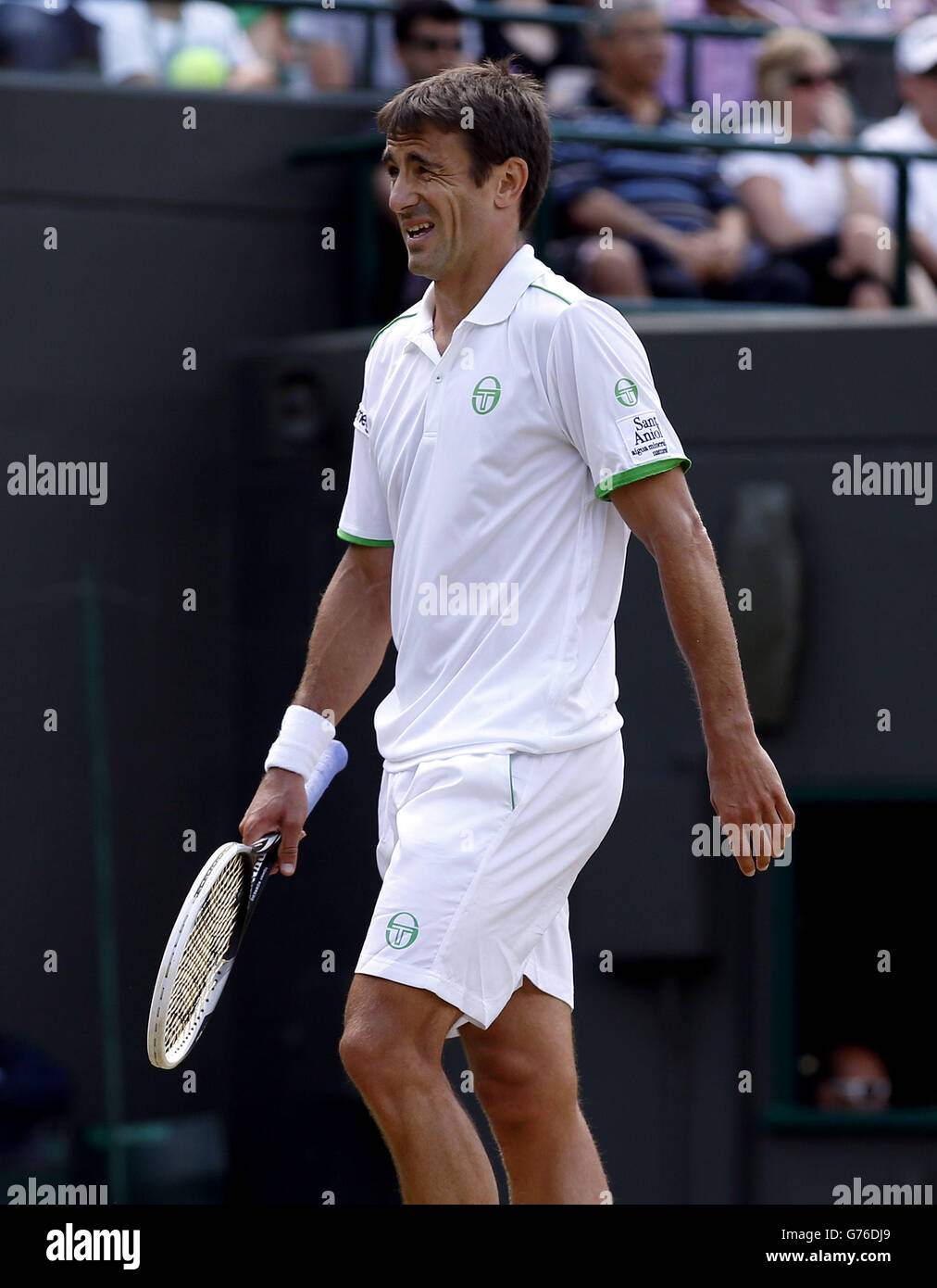 Spain's Tommy Robredo during his match against Switzerland's Roger ...