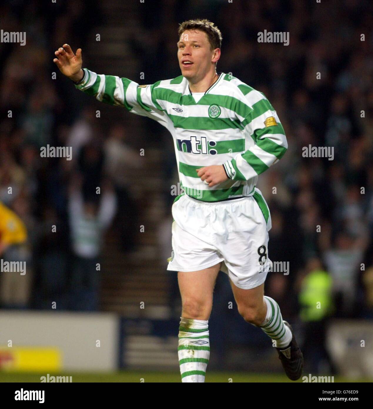 Alan Thompson celebrates his 2nd goal for Celltic against Ayr during ...