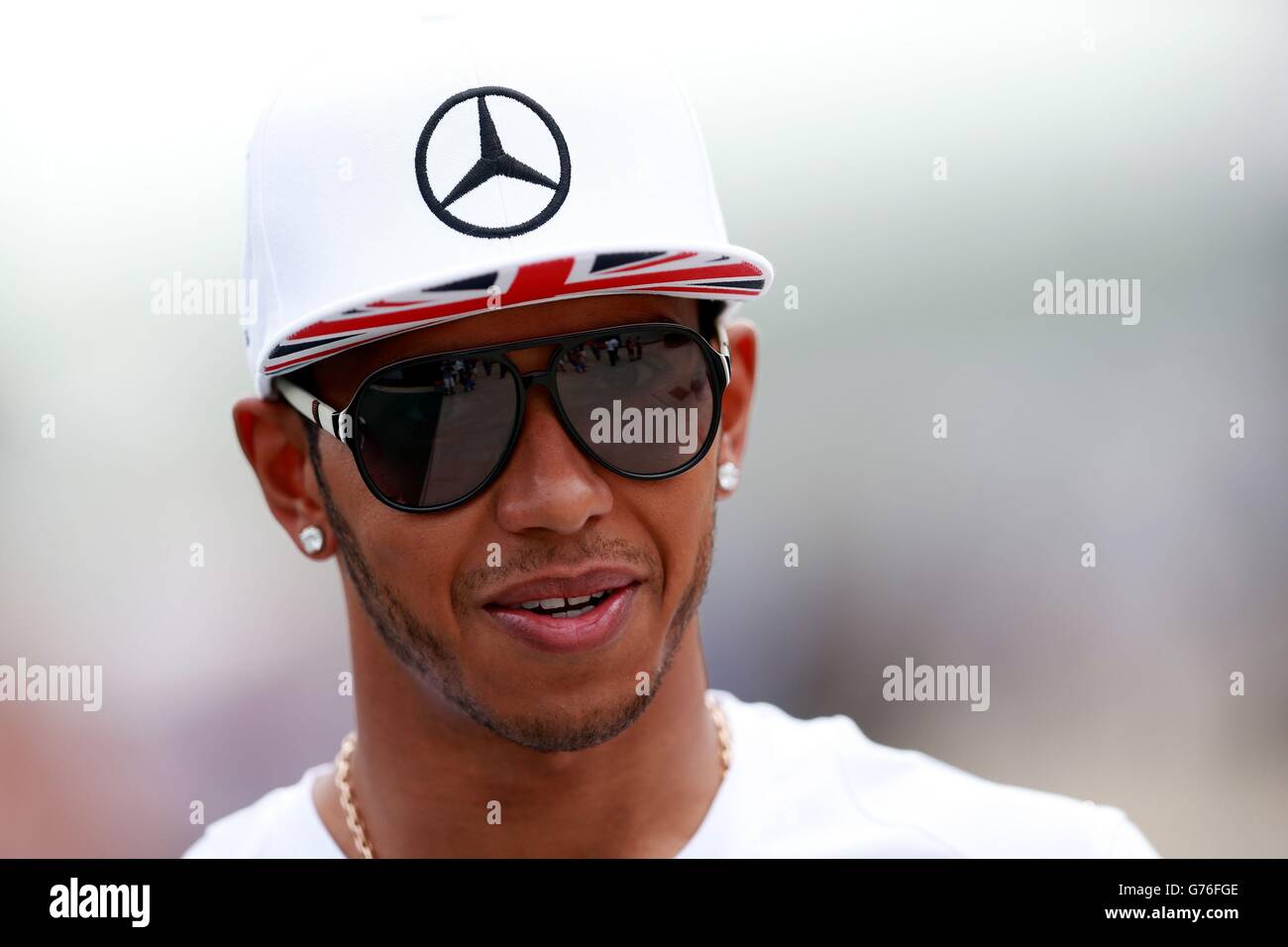 Mercedes Lewis Hamilton during the paddock day at Silverstone Circuit ...