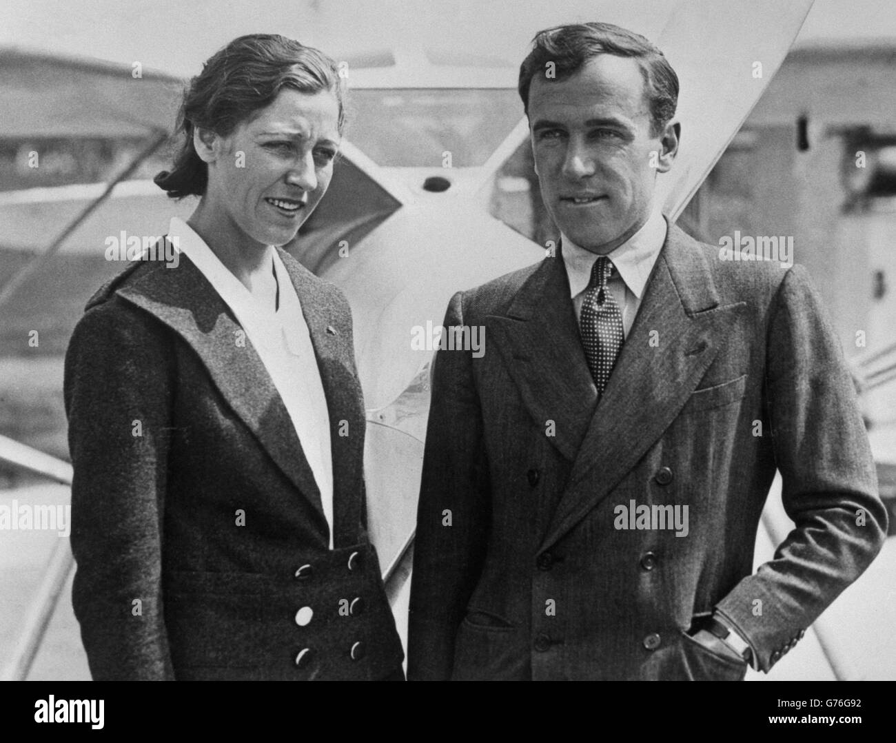 Aviation - Amy Johnson and Jim Mollison Stock Photo - Alamy