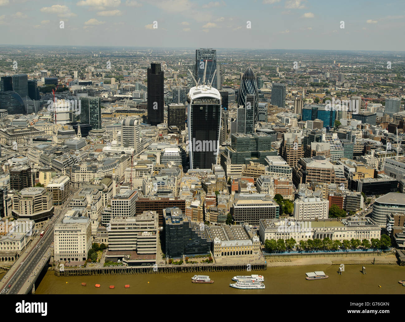 General view of the City of London, including (left to right) Tower 42 ...