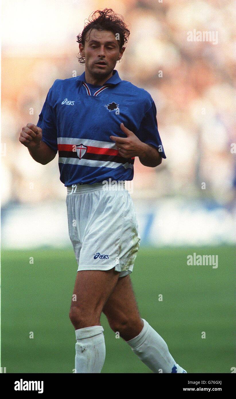 Italian Soccer - Sampdoria v Napoli. Sampdoria's Marco Franceschetti ...