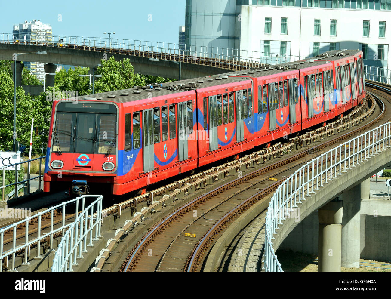 Docklands Light Railway stock Stock Photo - Alamy