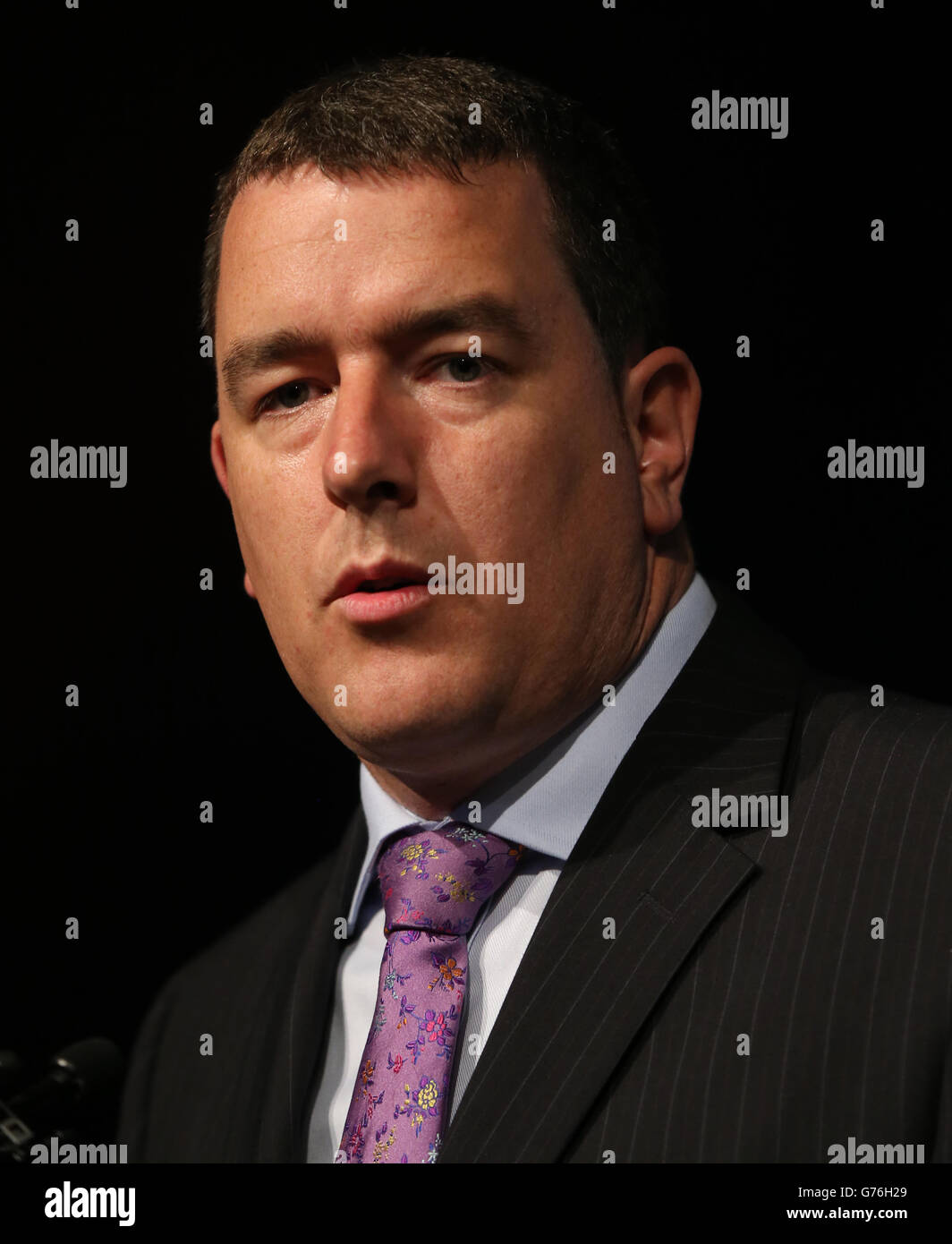 Deputy leadership candidate Michael McCarthy at Mansion House in Dublin ...