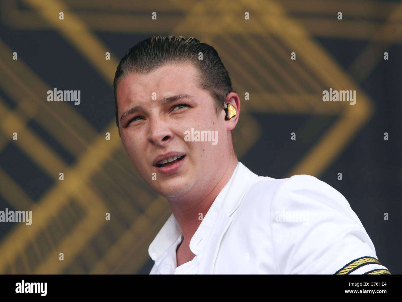 Wireless Festival - London. John Newman performing on the Main Stage at the Wireless Festival in ...