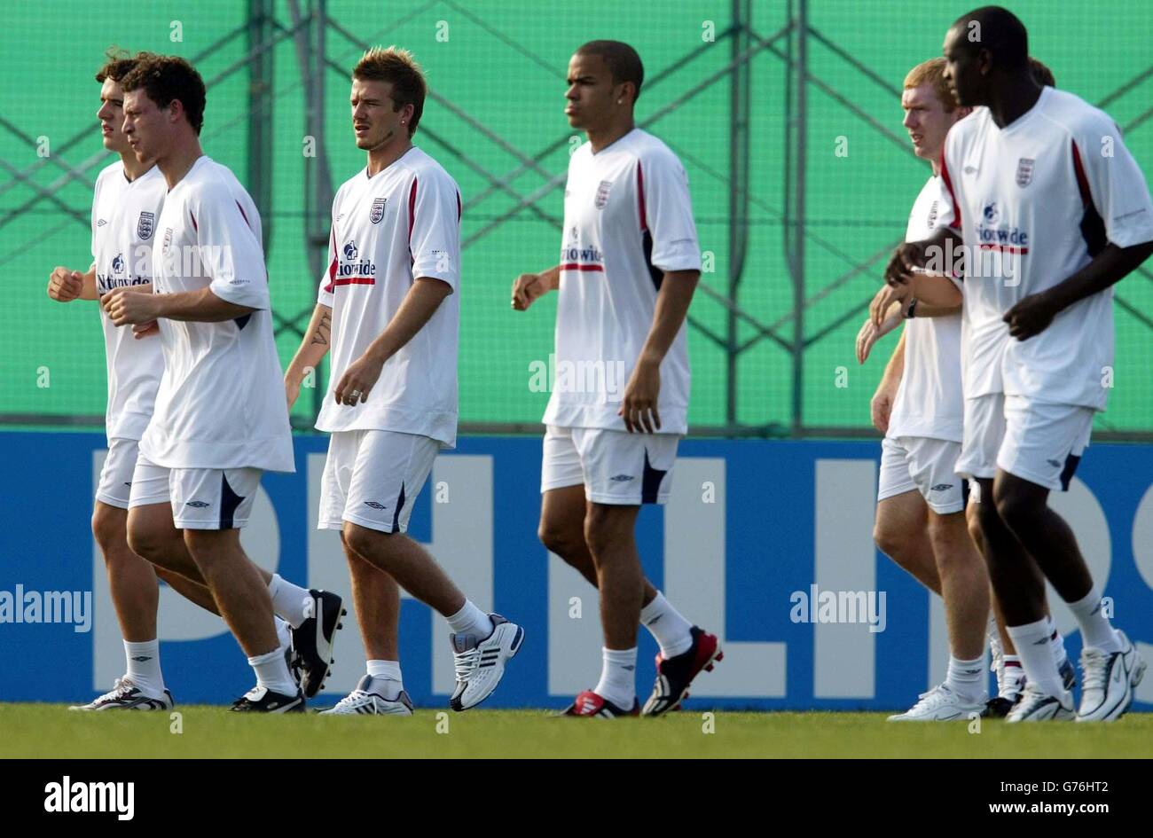 Football training fifa world cup 2002 david beckham hi-res stock ...