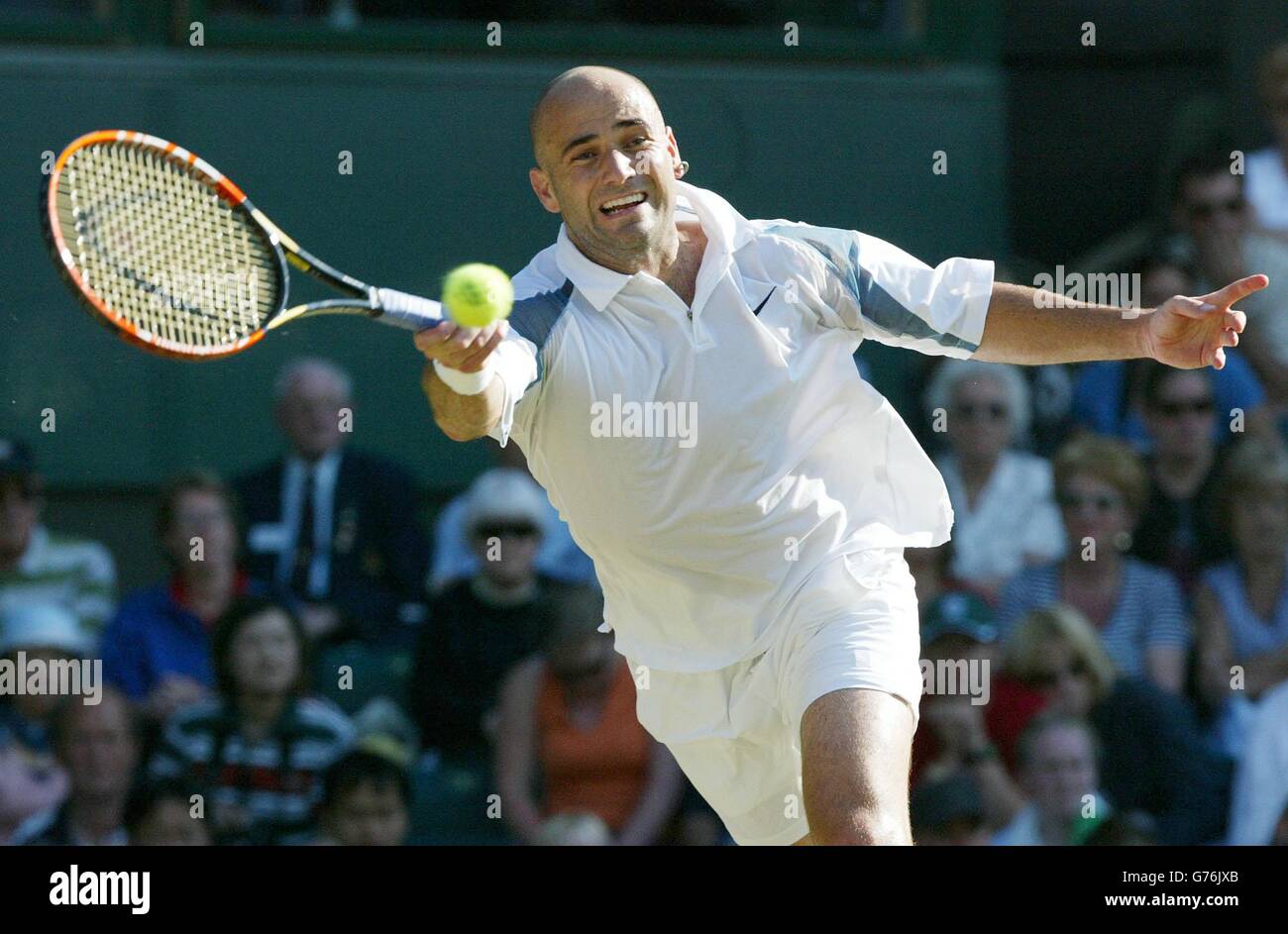 Andre Agassi at Wimbledon Stock Photo - Alamy
