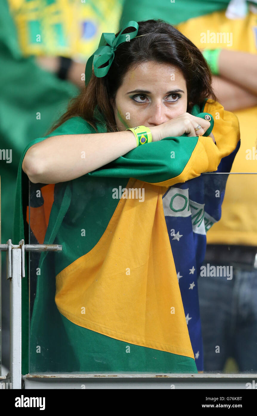 Brazil fans dejected in stands hi-res stock photography and images - Alamy