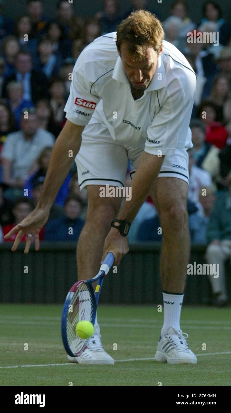 Rusedski at Wimbledon Stock Photo - Alamy