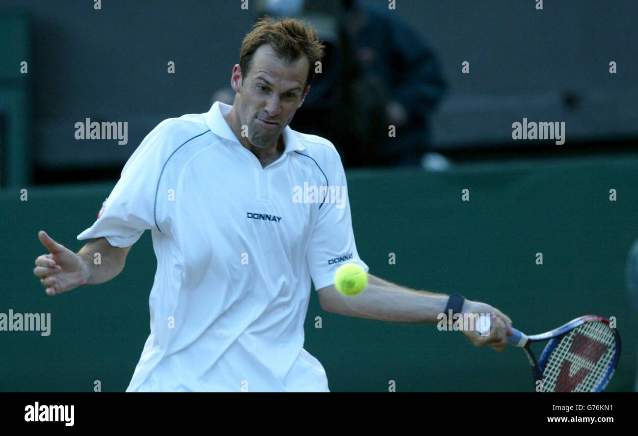 Rusedski at Wimbledon Stock Photo - Alamy