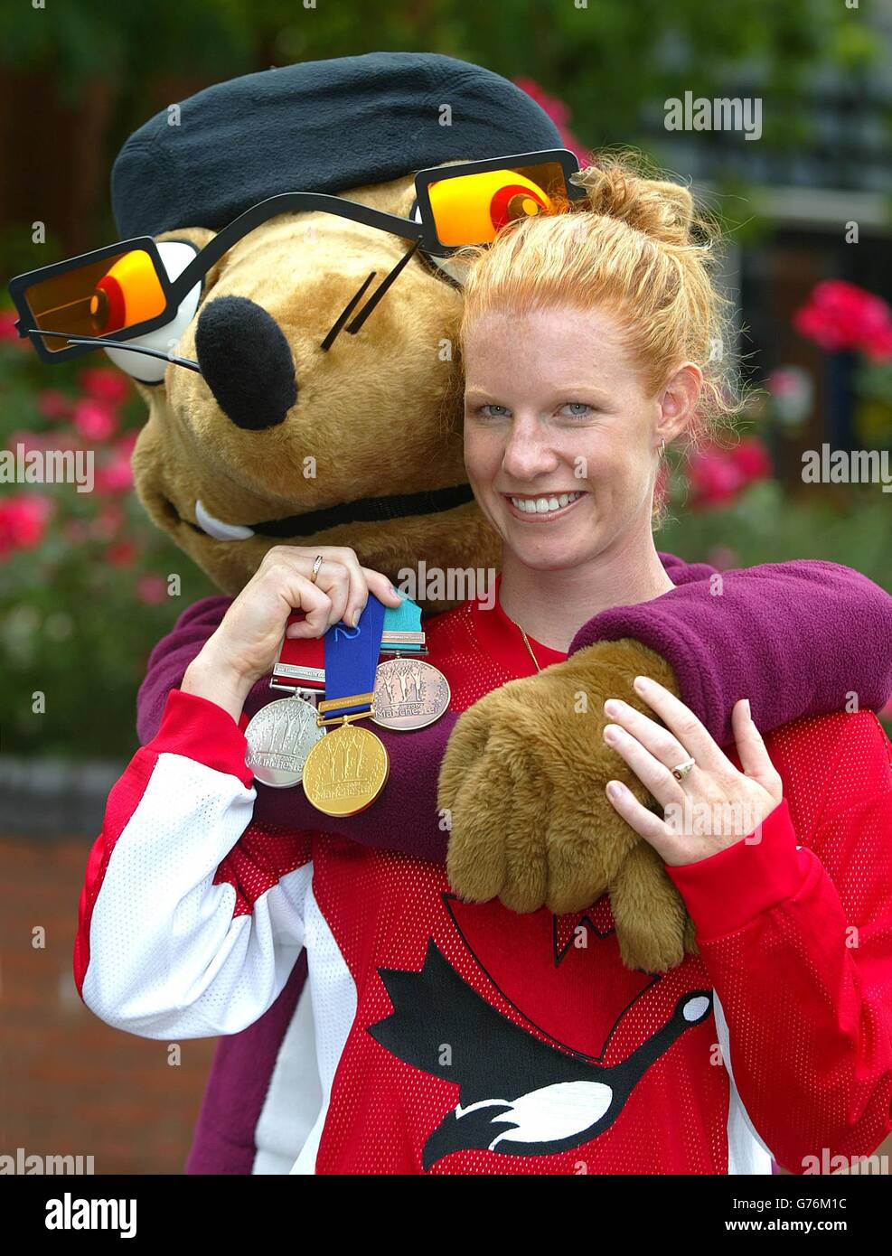 Canadian pole vault medal hopeful Stephanie McCann holds the ...