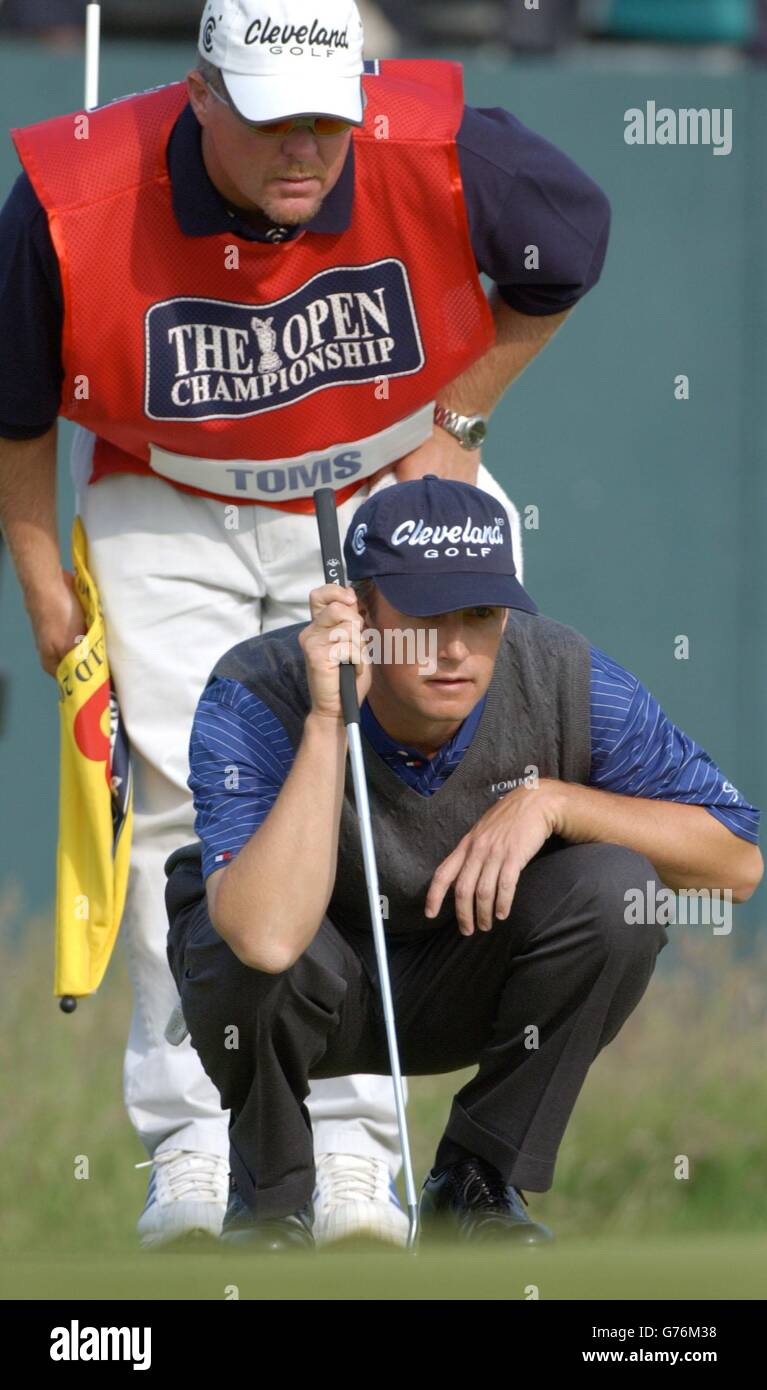 131st Open Championship - USA's David Toms. USA's David Toms lines up ...