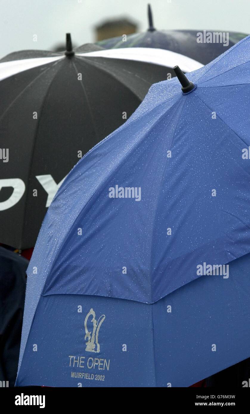 The Open-Rain delays play Stock Photo - Alamy