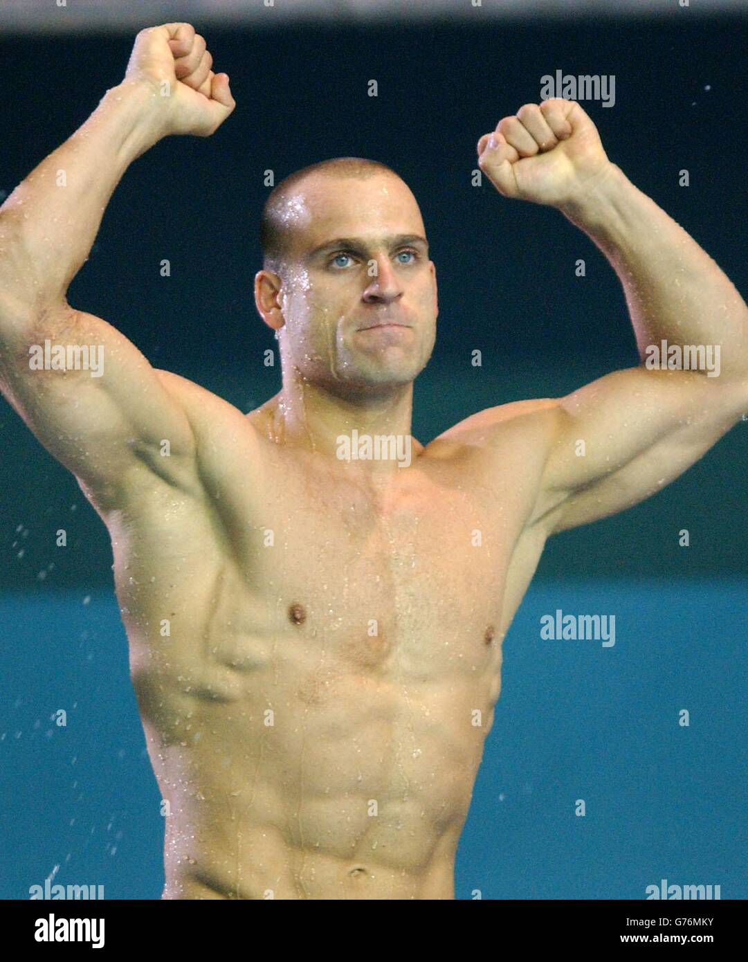 England's Tony Ally celebrates after winning silver in the Commonwealth ...