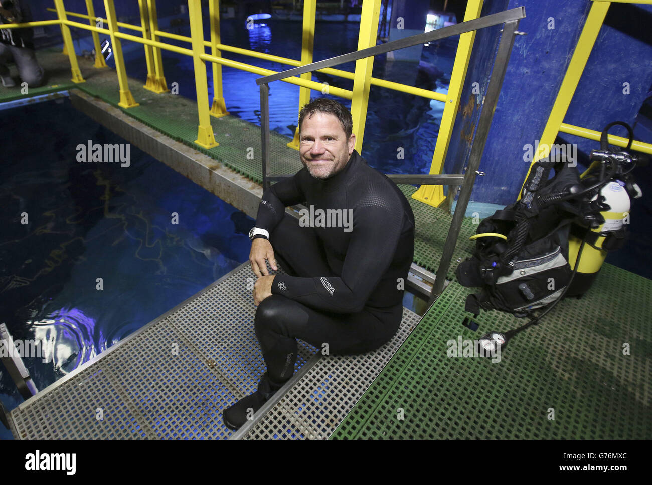 Shark Trust patron and wildlife TV presenter Steve Backshall about to ...