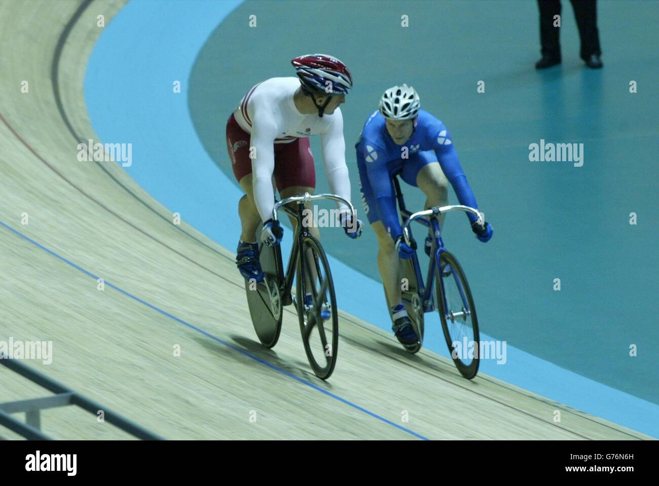 Men's Sprint Cycling - England's Jamie Staff (near Stock Photo - Alamy