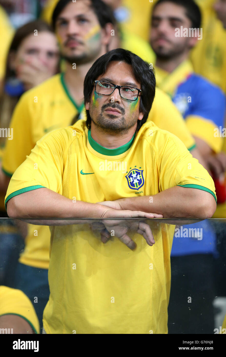 Brazil fans dejected in stands hi-res stock photography and images - Alamy