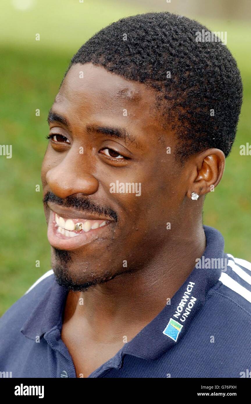 Sport athletics head shoulders smiling photo andy zakeli dwain chambers ...