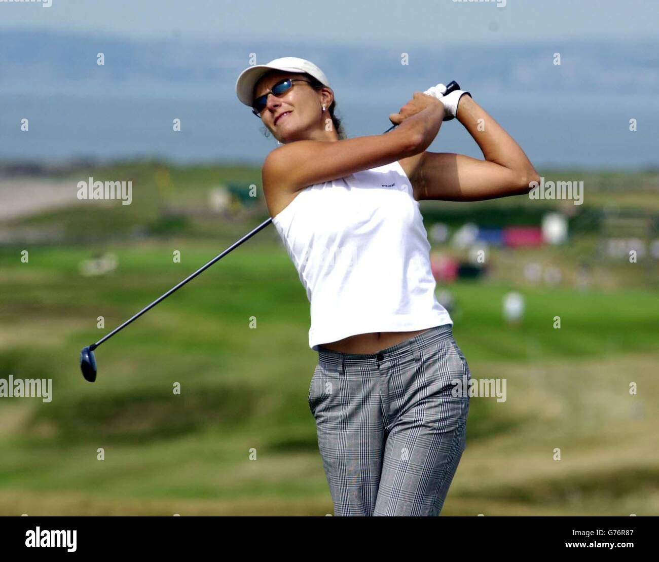 Catrin Nilsmark of Sweden on the way to an opening round of 77 (+4) in ...