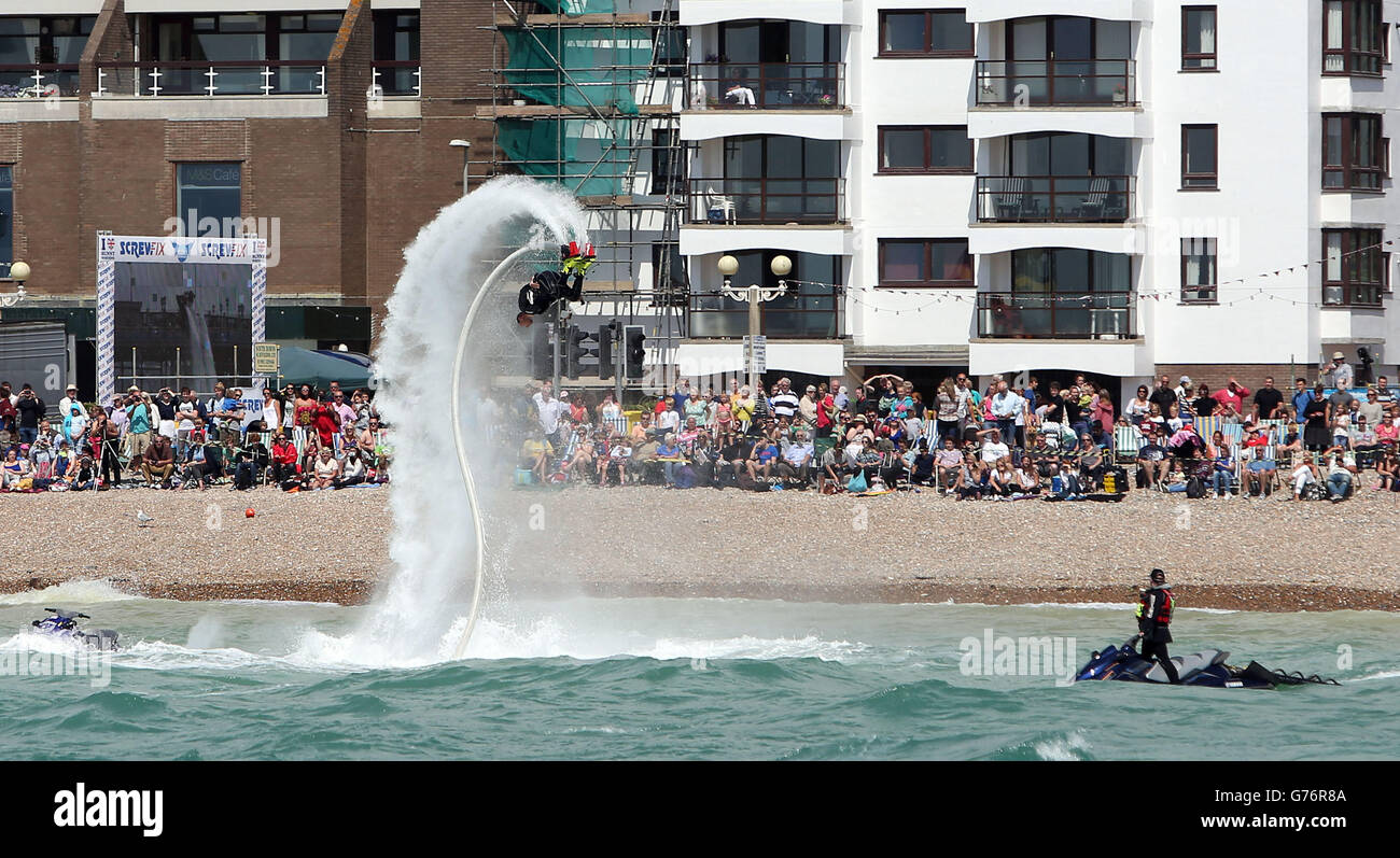Xtreme Action Jet Ski perform a display at the annual Worthing Birdman ...