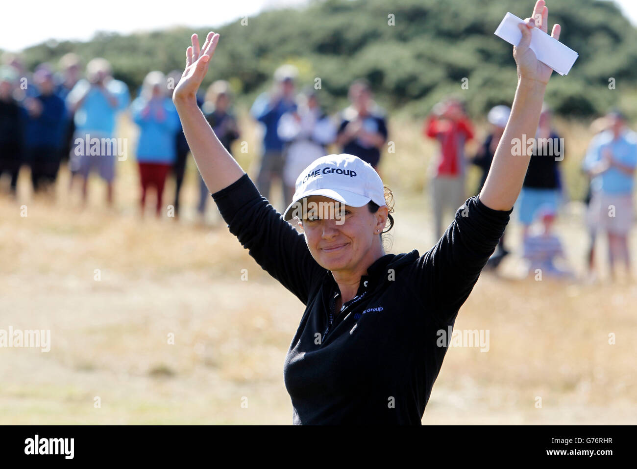 Mo Martin of Usa celebrates the win during day four of the Ricoh Women ...