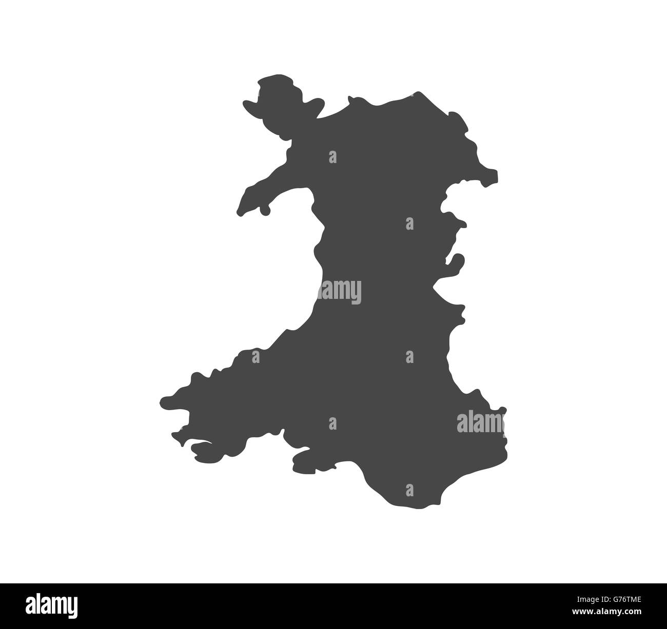 Welsh map Black and White Stock Photos & Images - Alamy