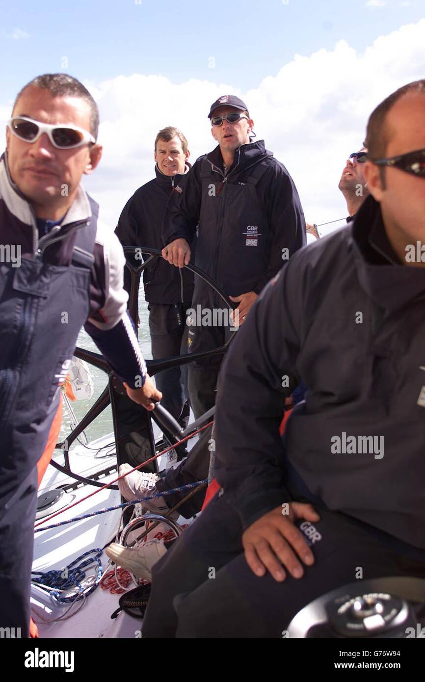 Olympic silver medalist Ian Walker (centre right) and Richard Sydenham ...