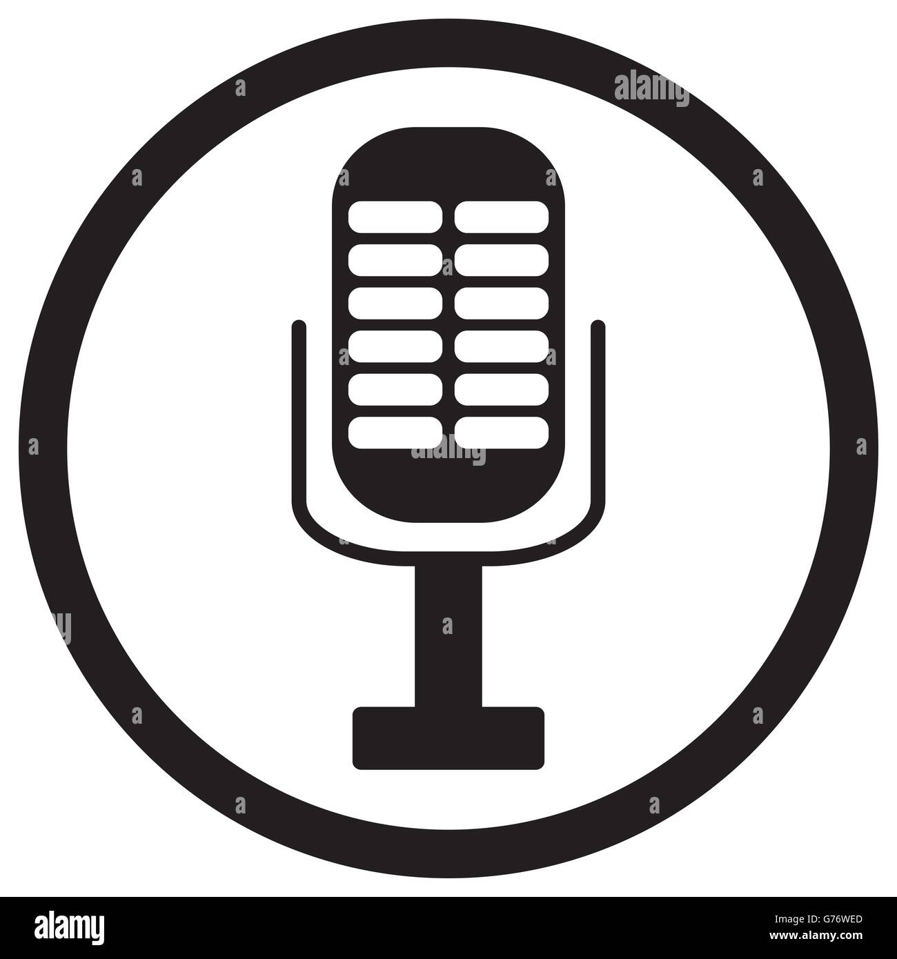 Microphone icon isolated. Microphone isolated and music microphone icon ...