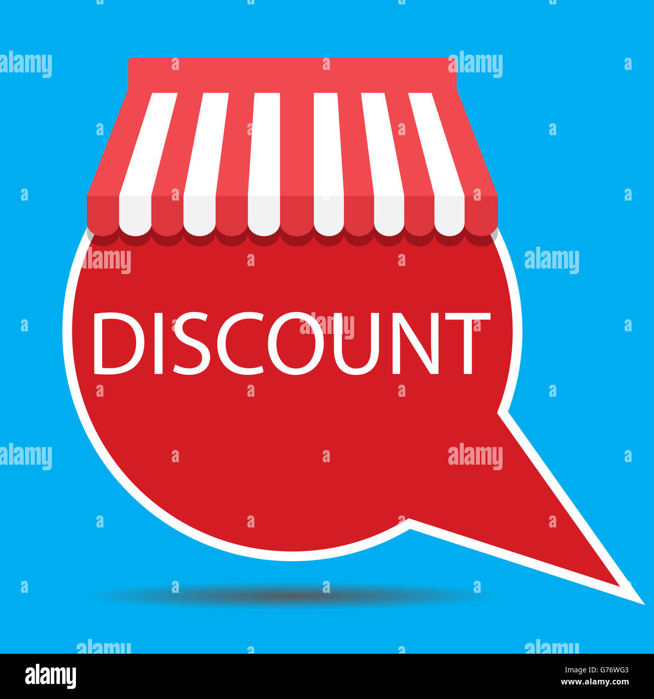 Discount sticker with awning. Sale and savings, offer to shopping ...