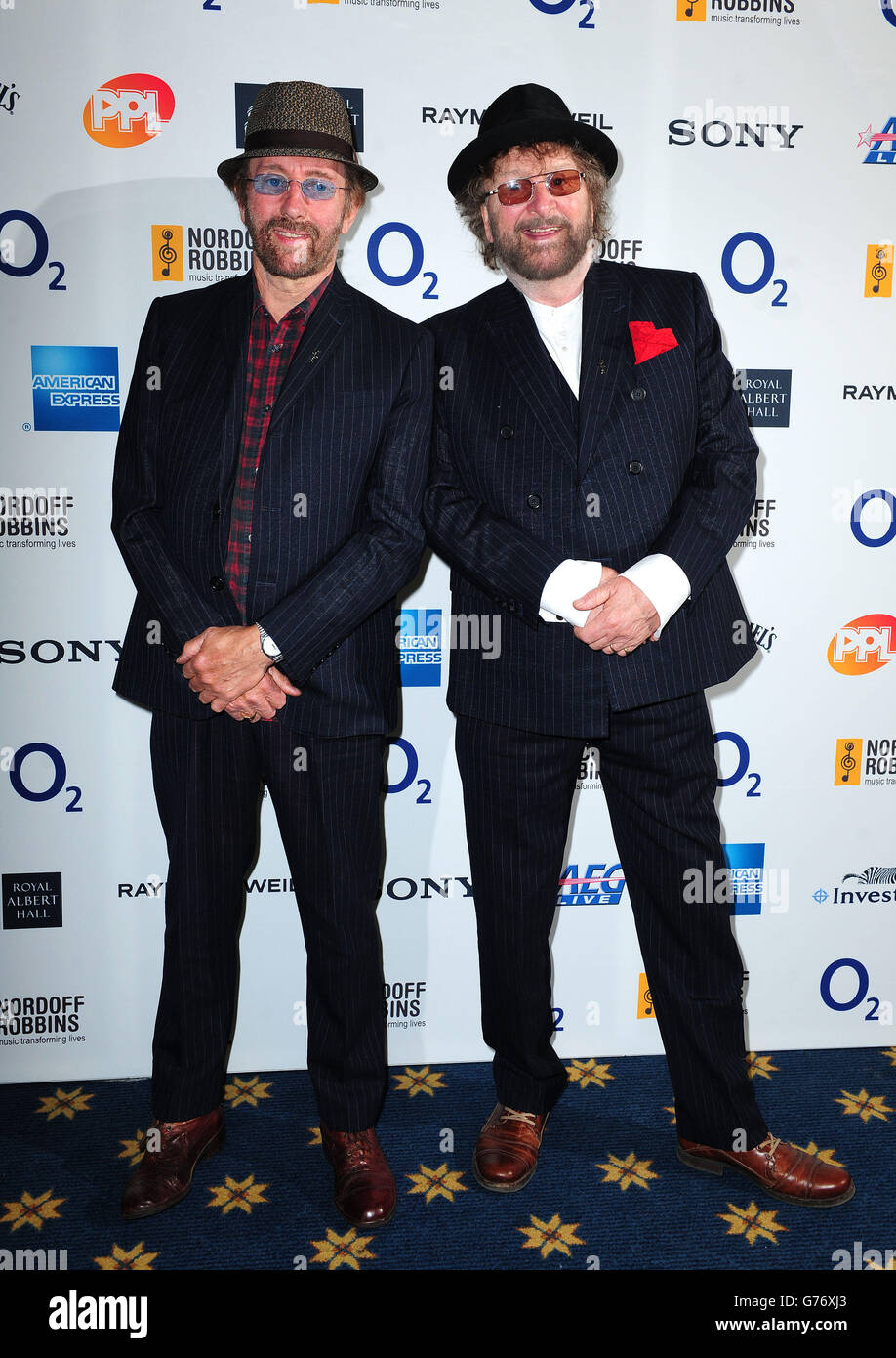Chas and Dave arriving at the O2 Silver Clef awards Awards at the ...