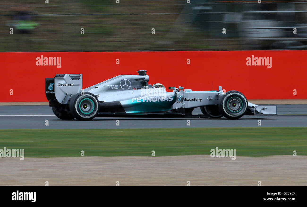 Mercedes' Lewis Hamilton during the qualifying for the 2014 British ...