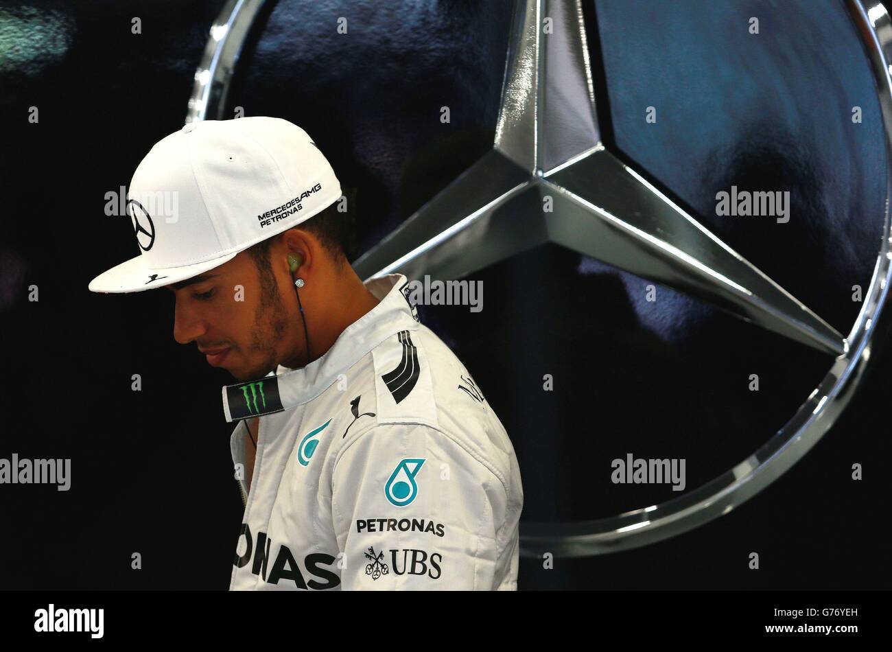 Mercedes' Lewis Hamilton during the practice three for the 2014 British ...