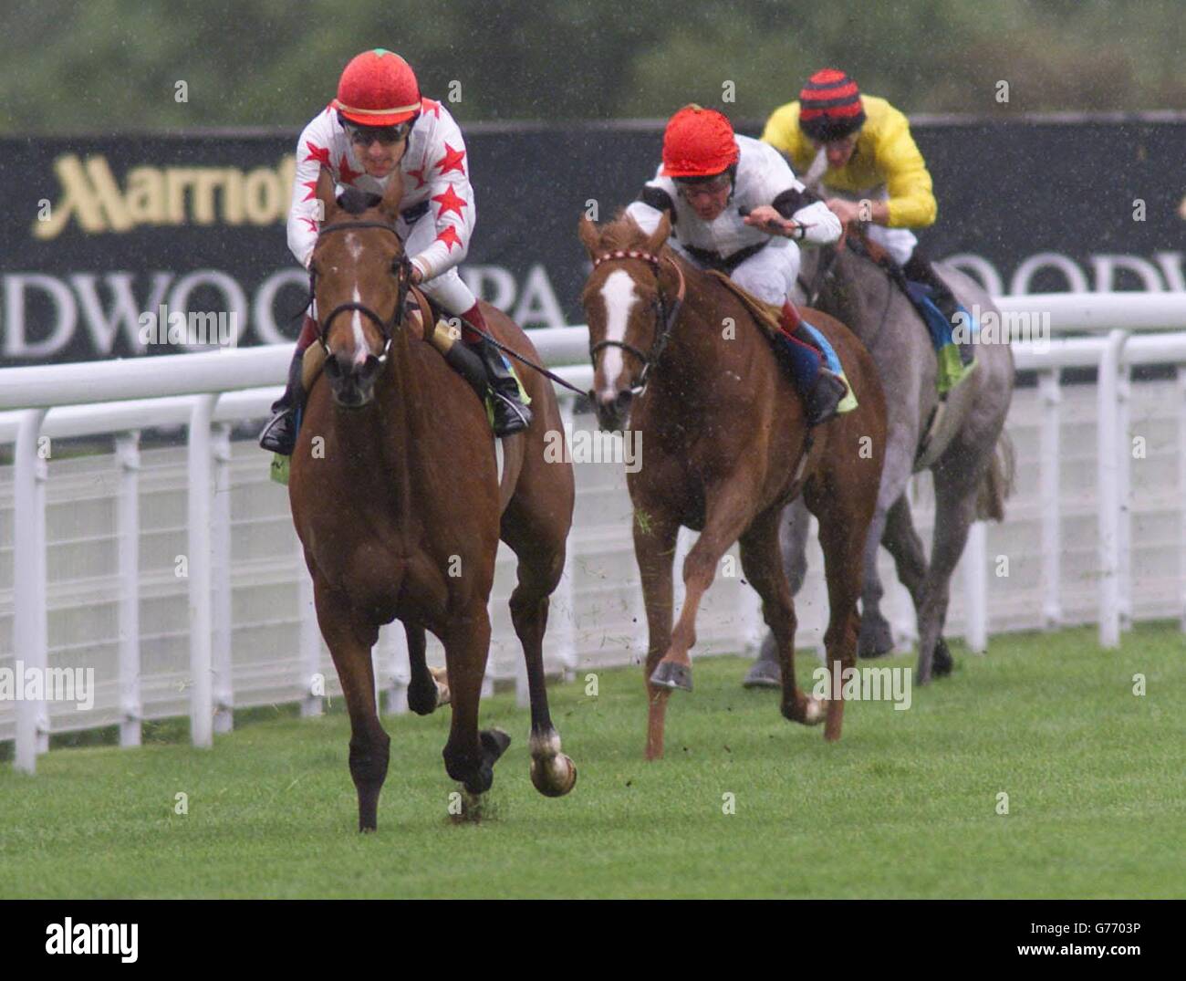Mellow Park and Darryll Holland (left) race home to win the Victor ...