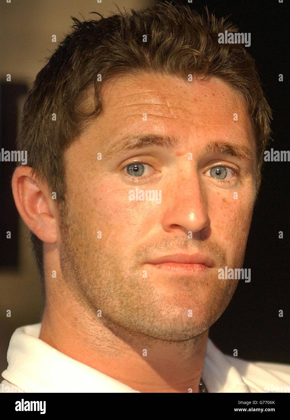 Ireland's Robbie Keane speaks at a press conference at the Dai-Ichi ...