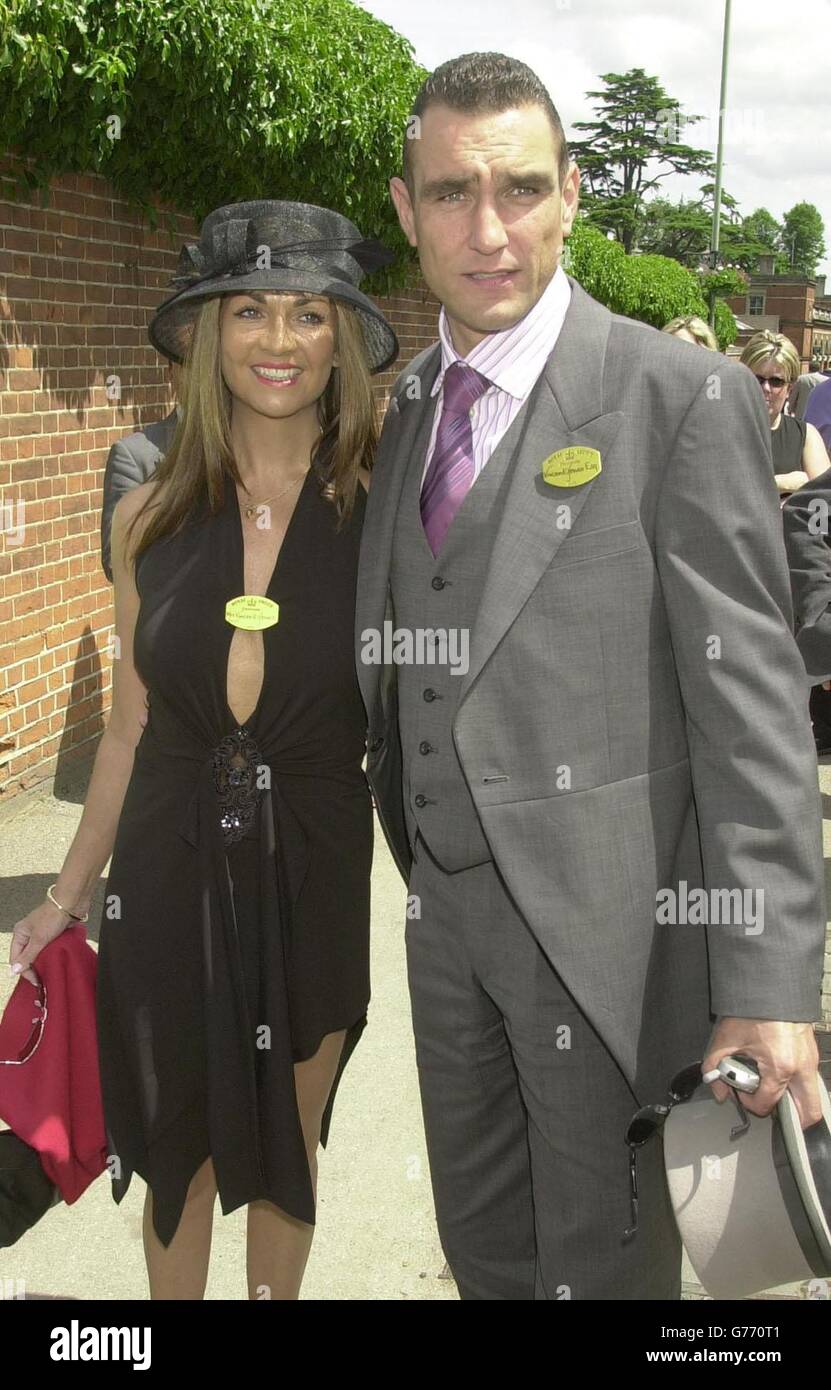Vinnie jones former footballer turned film star wife tanya hi-res stock ...