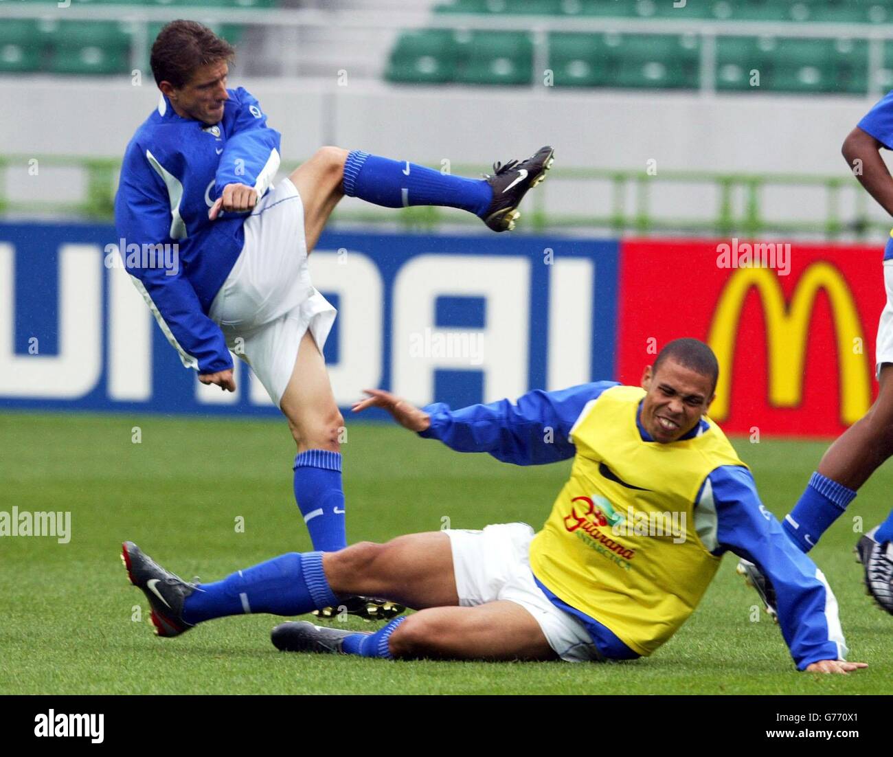 Brazil Team in training Stock Photo - Alamy