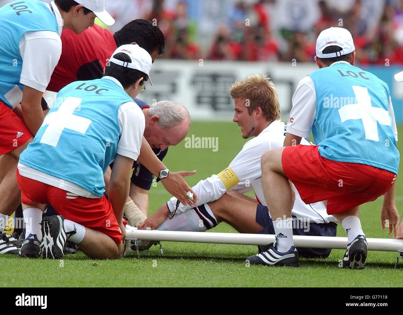 England v Brazil - England captain David Beckham Stock Photo - Alamy