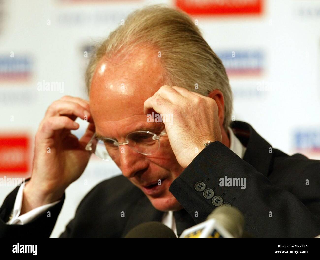 England manager Sven Goran Eriksson at a press conference before ...