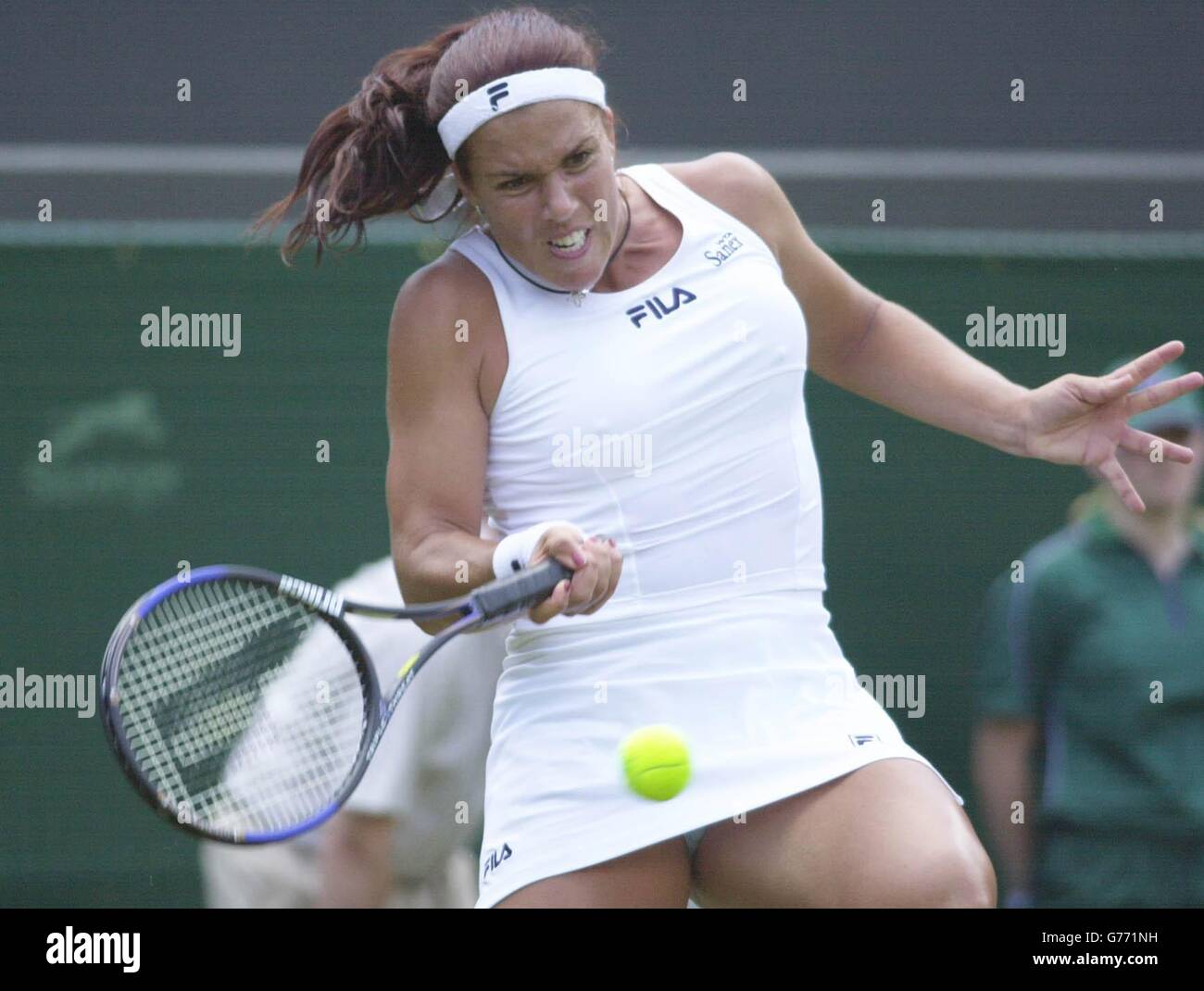 American tennis player Jennifer Capriati in action against Jenette ...